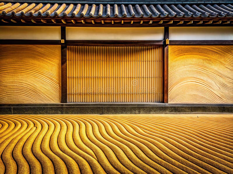 Elegant Japanese Plaster Wall Texture a Combed Line Pattern on a ...