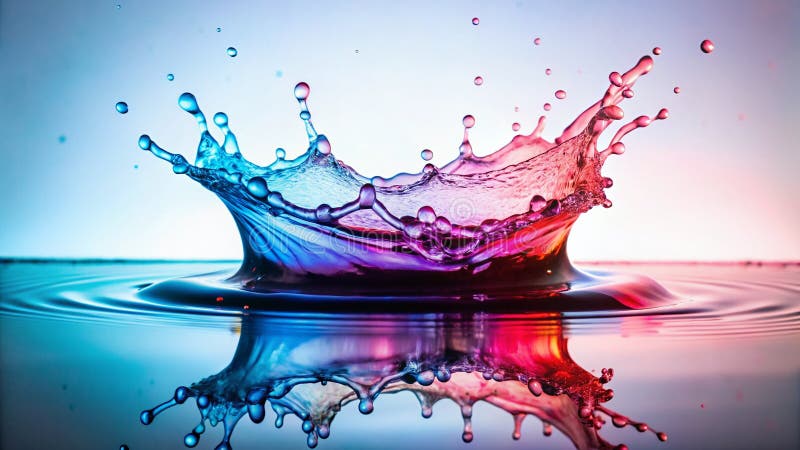 Stunning Architectural Water Splash a Detailed Isolated Macro Shot on a ...