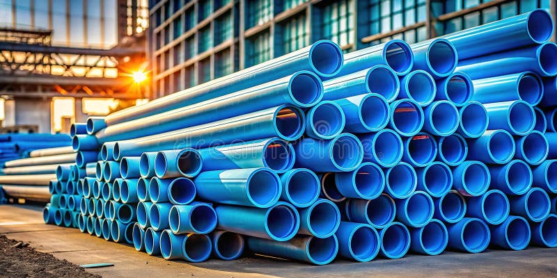 Stacked Blue Metal Pipes for Industrial Supply in Bloomington Illinois ...
