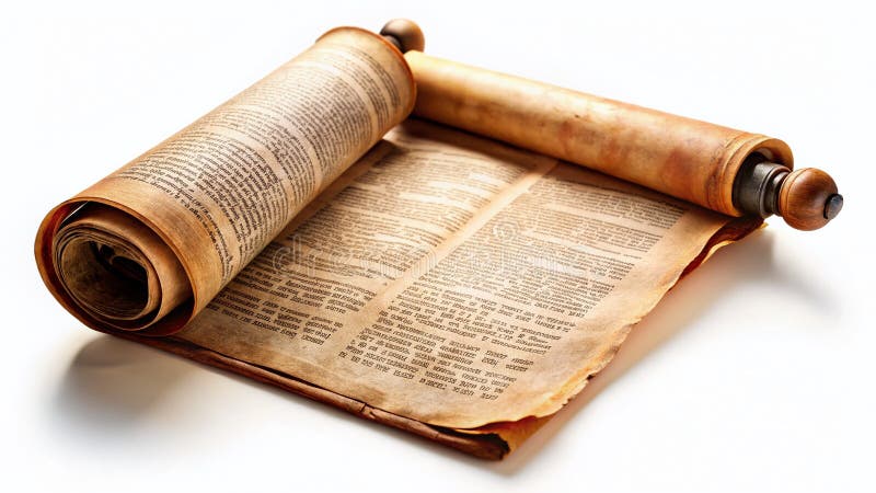 Unveiling a Timeless Testament an Ancient Bible Scroll Exquisitely ...