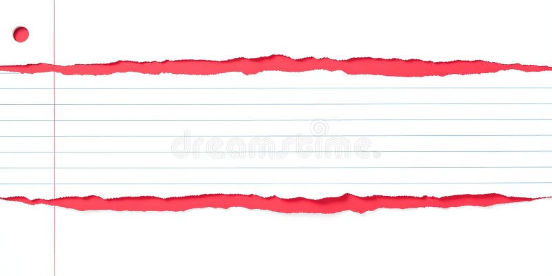 VintageInspired Ripped Notebook Page a Distressed Lined Paper ...