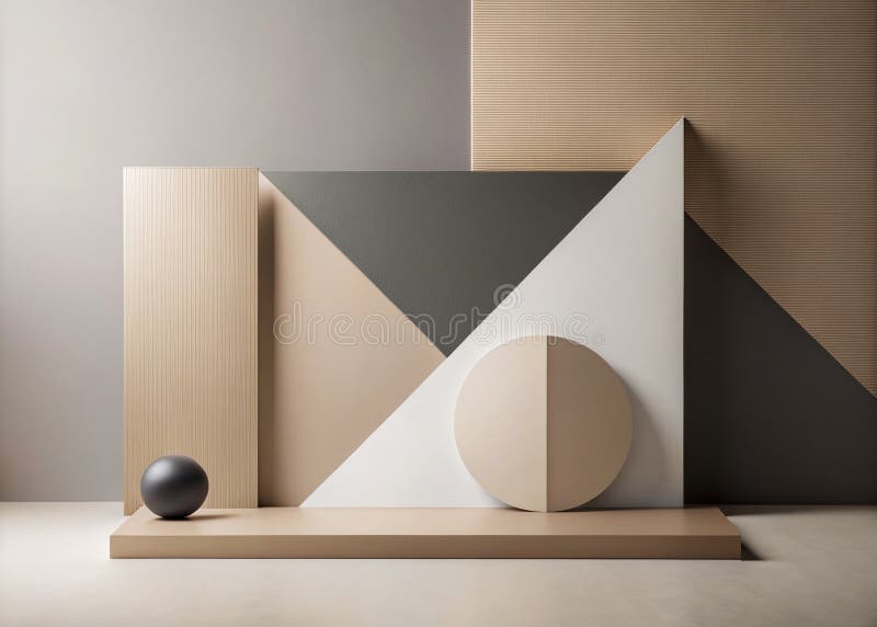 Abstract Silhouette Art Simple Shapes in Neutral Tones for Minimalist ...