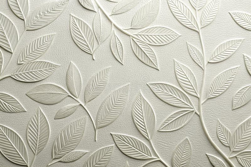 Elegant Embossed Leaf Pattern on Textured Paper: a Minimalist Design ...