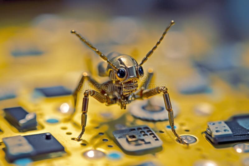Microscopic Spy Robot in the Shape of an Insect. Generative AI Stock ...