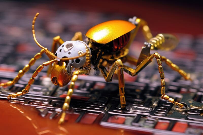 Microscopic Spy Robot in the Shape of an Insect. Generative AI Stock ...