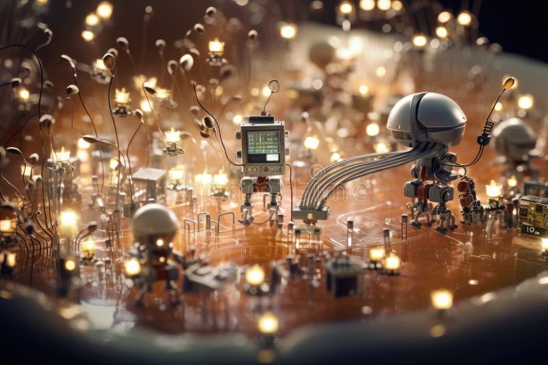 A Microscopic Robot Repairs the Insides of a Computer. Generative AI ...