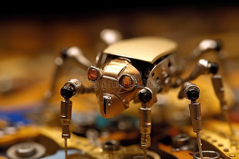 Microscopic Spy Robot in the Shape of an Insect. Generative AI Stock ...