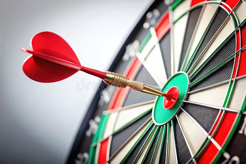 Precise Aim Perfect Bullseye Achieving Success through Focused Target ...