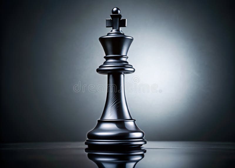 A Striking Black Chess King Elegant Minimalist Design Photographed ...