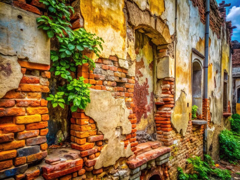 A Stunning CloseUp of a Ruined Stone Building Unveiling Centuries of ...