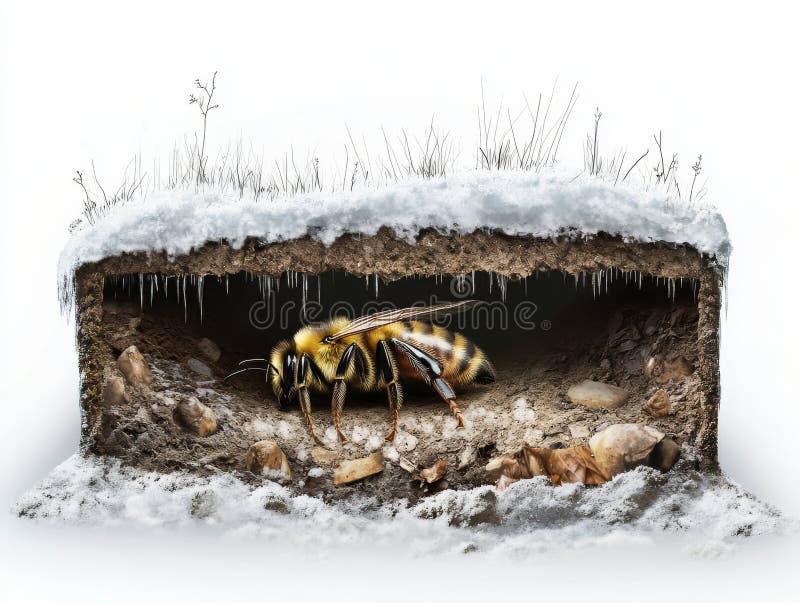 Discover the Winter Hibernation of a Queen Bee Underground Stock ...