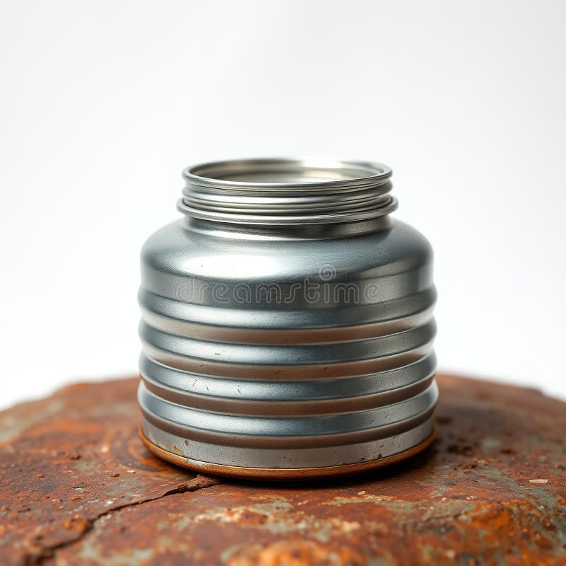 Rustic Tin Product Display Aged Metal Container Mockup for Packaging ...