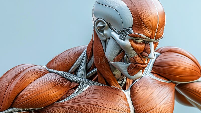 Vivid Anatomy: Detailed View of the Muscular System Stock Photo - Image ...