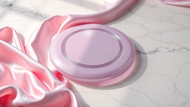 Delicate Lavender and Pink Frisbee on Marble a Stunning Abstract Design ...