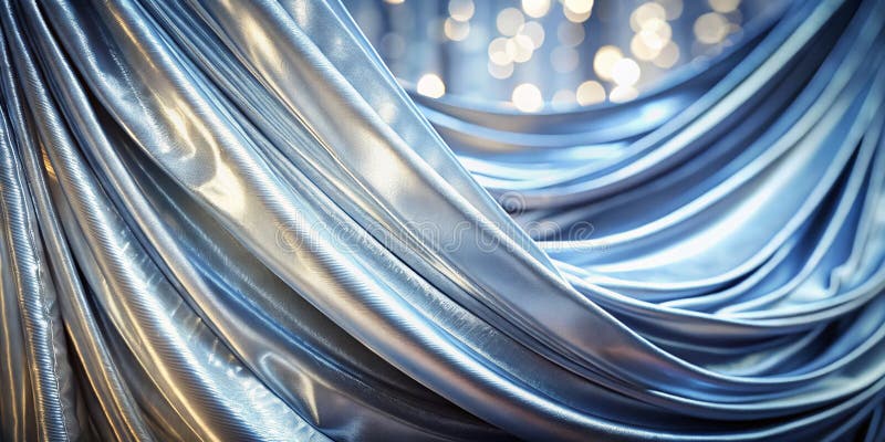 Stunning Silver Chiffon and Metallic Silk Curtains a Reflective Fabric ...