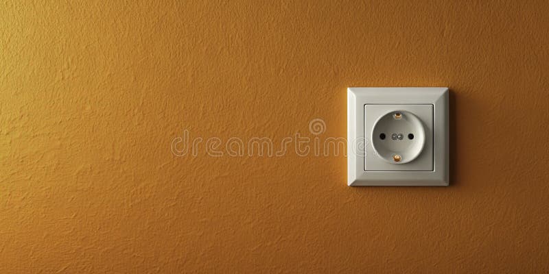 Vibrant Orange Wall with Empty Electrical Outlet: a Blank Canvas for ...