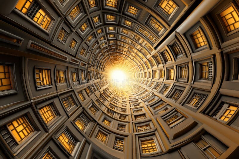 A Mesmerizing Upward View of a Circular Architectural Structure with ...
