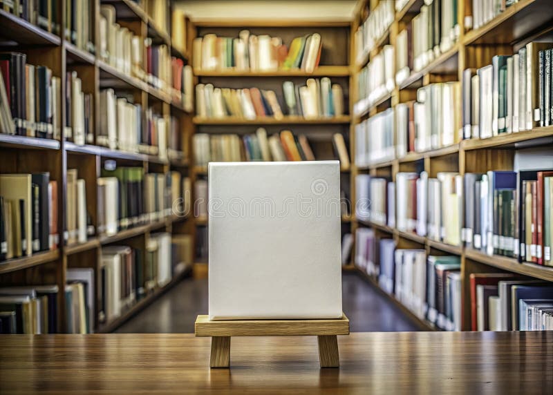 A Minimalist Book Library Mockup: Blank White Canvas Awaits Your ...