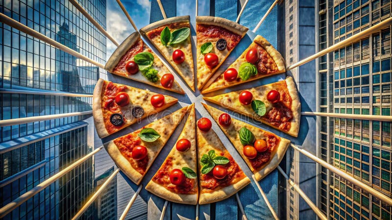 Geometric Pizza Slice an Abstract Architectural Food Photography ...