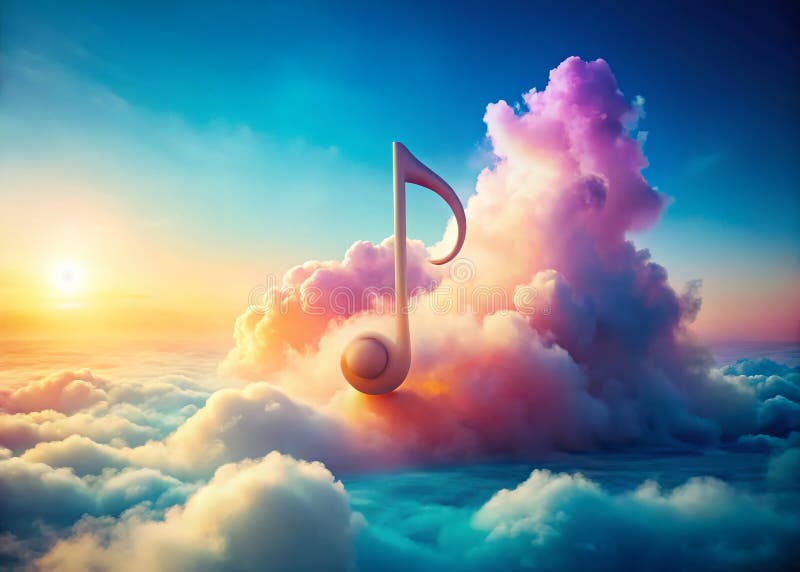 Dynamic Music Note Cloud a Creative Sound Design Image for Inspiring ...