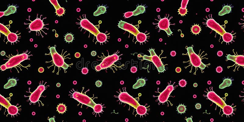 Intricate Microscopic Bacteria Pattern a Stunning Visual Exploration of ...