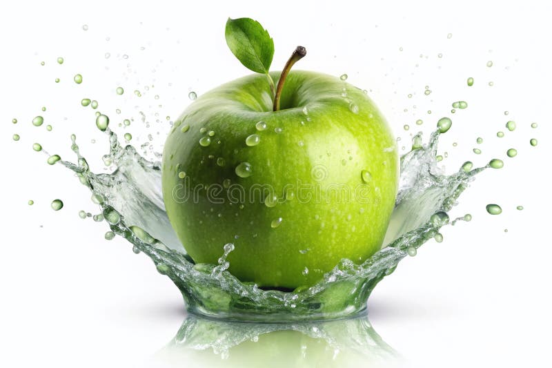 Vibrant Green Apple Juice Splash a Refreshing and Healthy Beverage ...