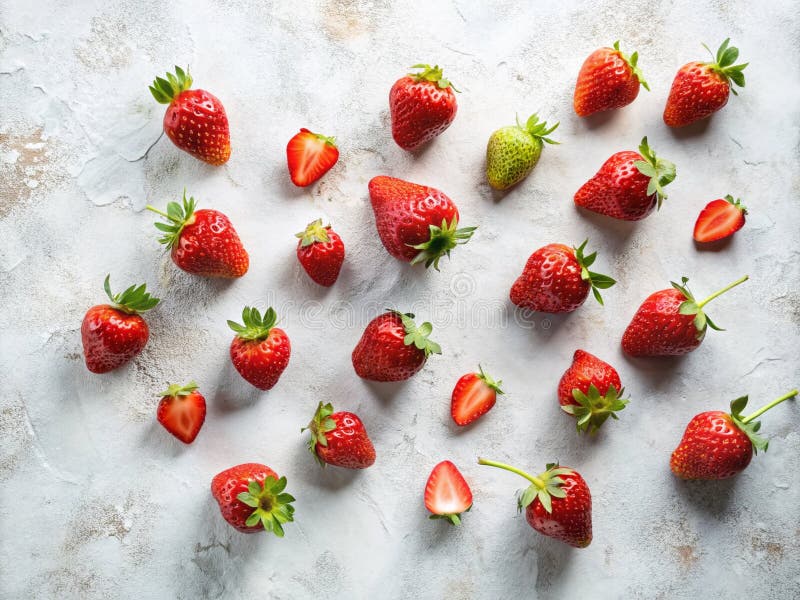 Minimalist Summer Strawberry Pattern a Delightful Red Berry Design for ...