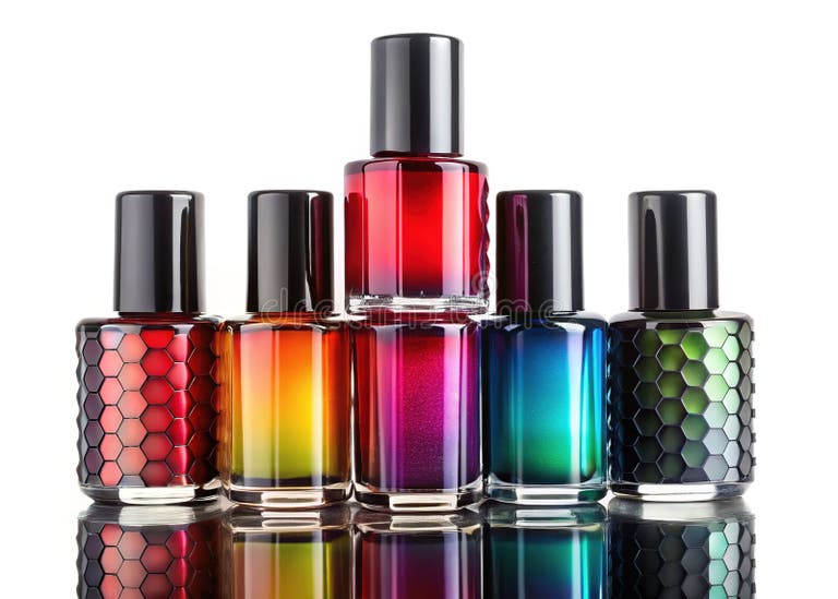 Stunning Ruby Red and Obsidian Black Glass Polish Remover Bottle ...