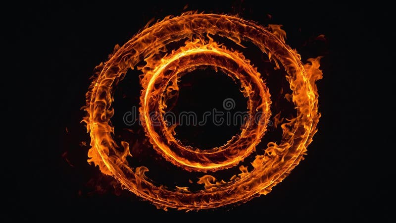 Ring of Fire with Intricate Detailing and Intense Flames Glowing ...