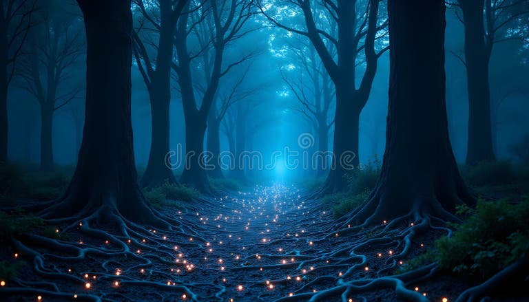 A Captivating Image Showcasing a Mystical Forest Illuminated by the ...