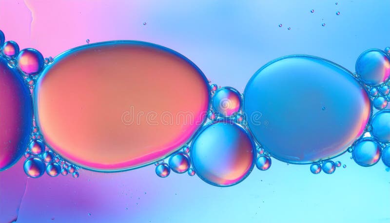 Oil Flow in Water Surface with Vibrant Colors Stock Illustration ...