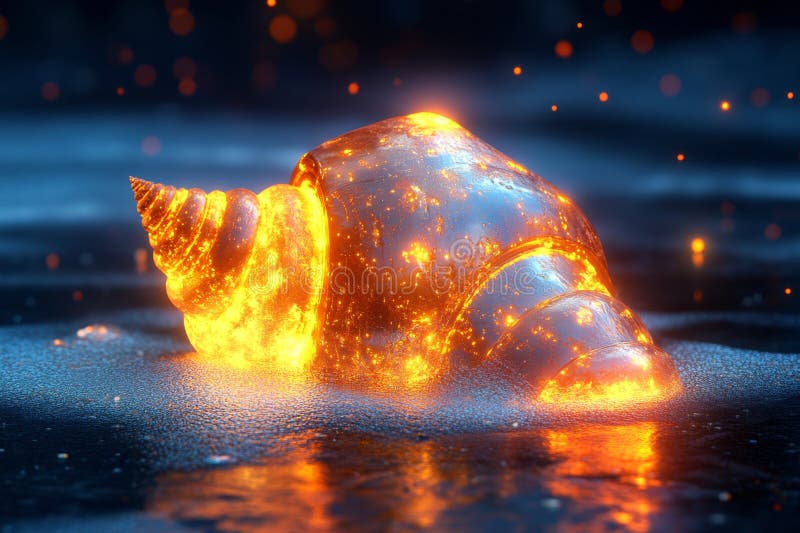 A Captivating Image of a Sleek, Porous Shell-like Structure, Glowing ...