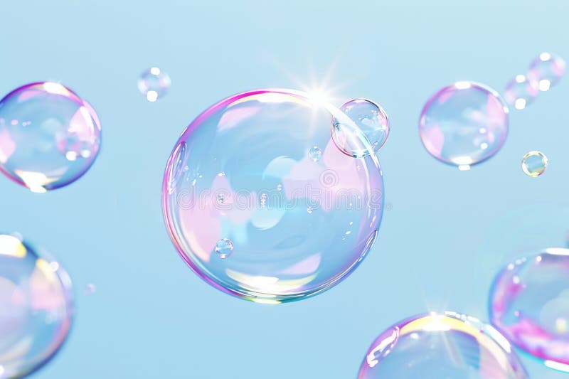Bright Sunlight Bubbles Creating Captivating Reflections Stock Photos ...