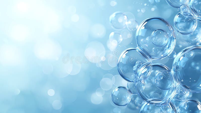 A Captivating Image of Translucent Bubbles with a Soft Blue Background ...