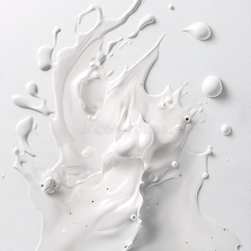Whipped Cream Splash with Dynamic Motion Stock Illustration ...