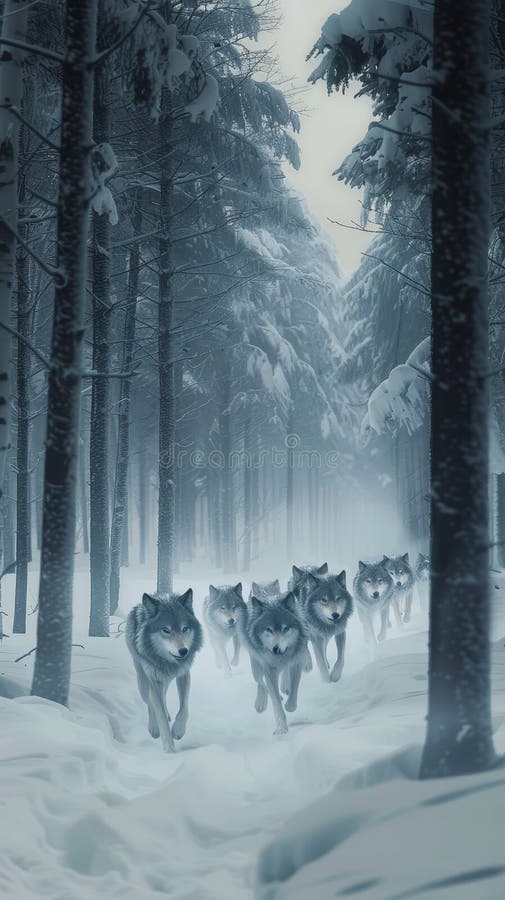A Captivating Image of a Wolf Pack in Natural Habitat, Trekking through ...