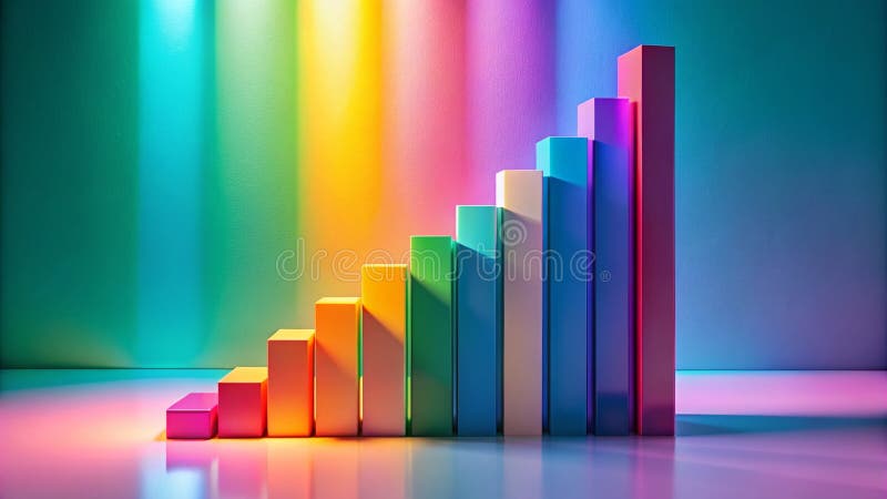Unveiling Growth Trends a Surreal Minimalist Bar Graph Infographic for ...
