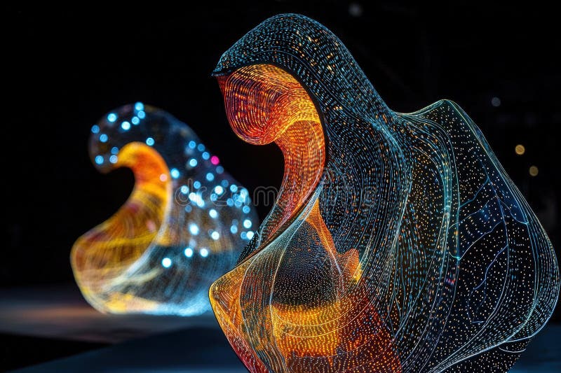 A Captivating Installation Featuring Illuminated Figures Created with ...