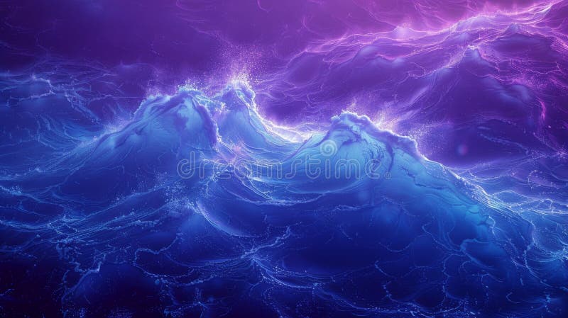 Captivating with Its Deep Blue and Purple Tones, this Textured Artwork ...