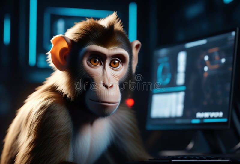 Monkey Computer Stock Illustrations – 2,138 Monkey Computer Stock ...