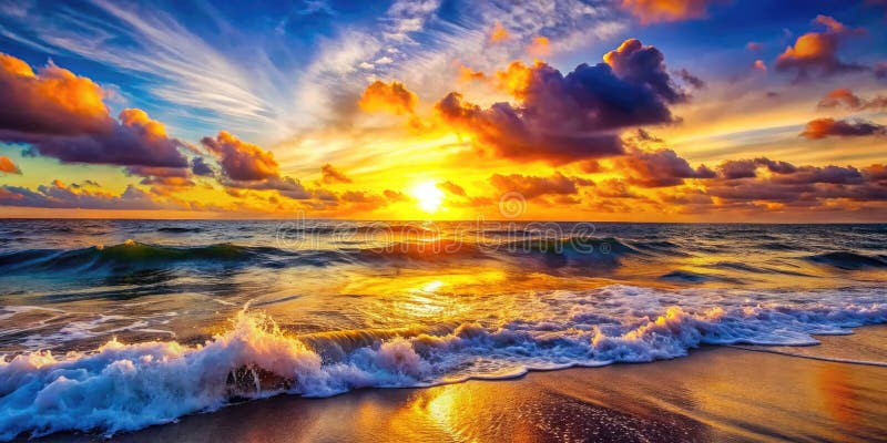 Captivating 4K Ocean Sunset Loop Animation Seamlessly Repeating ...