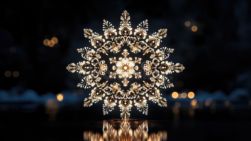 Captivating 4K Snowflakes Spiraling on Dark Background with Mesmerizing ...