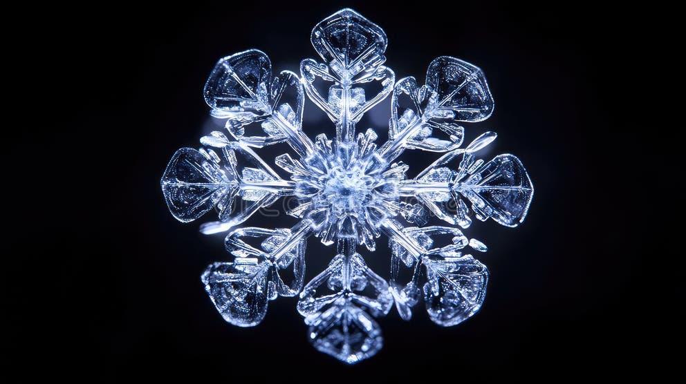 Captivating 4K Snowflakes Spiraling on Dark Background with Mesmerizing ...