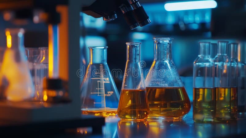 Captivating Laboratory Glassware Setting Showcasing the Intricacies of ...