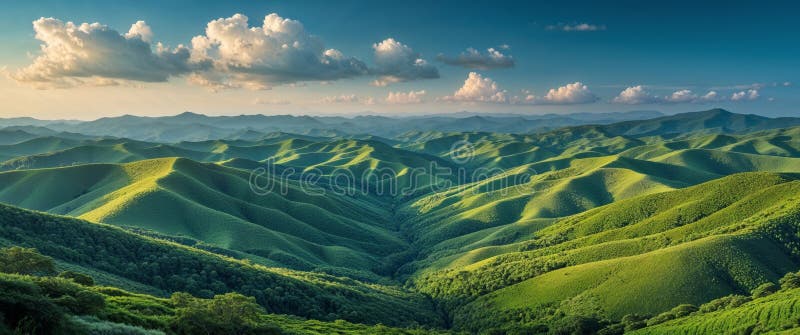 Captivating Landscape Featuring a Beautiful View of Rolling Hills and ...