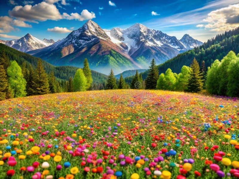 Captivating Landscape Photography a Seamless Sprinkle Pattern ...