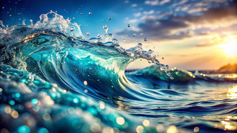 Captivating Light Blue Ocean Wave a Stunning HighQuality Image ...