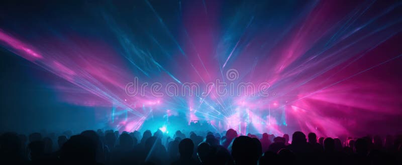 The Captivating Light Display at an Energetic Live Concert Atmosphere ...