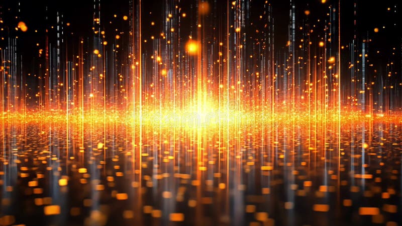 Captivating Light Display with Sparkling Particles and Radiant Colors ...