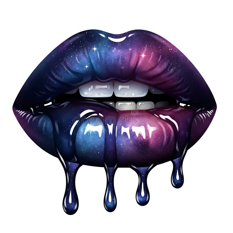 Galaxy Drip Lips Stock Illustrations – 1 Galaxy Drip Lips Stock ...